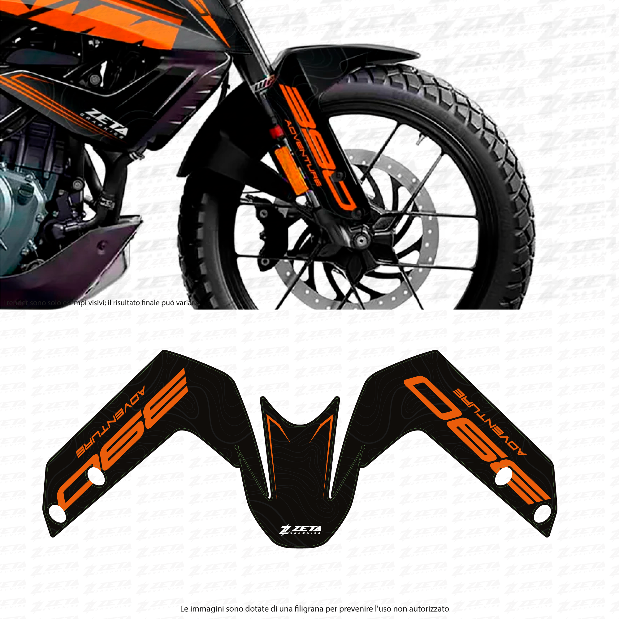 Adesivi parafango per KTM Adventure 390