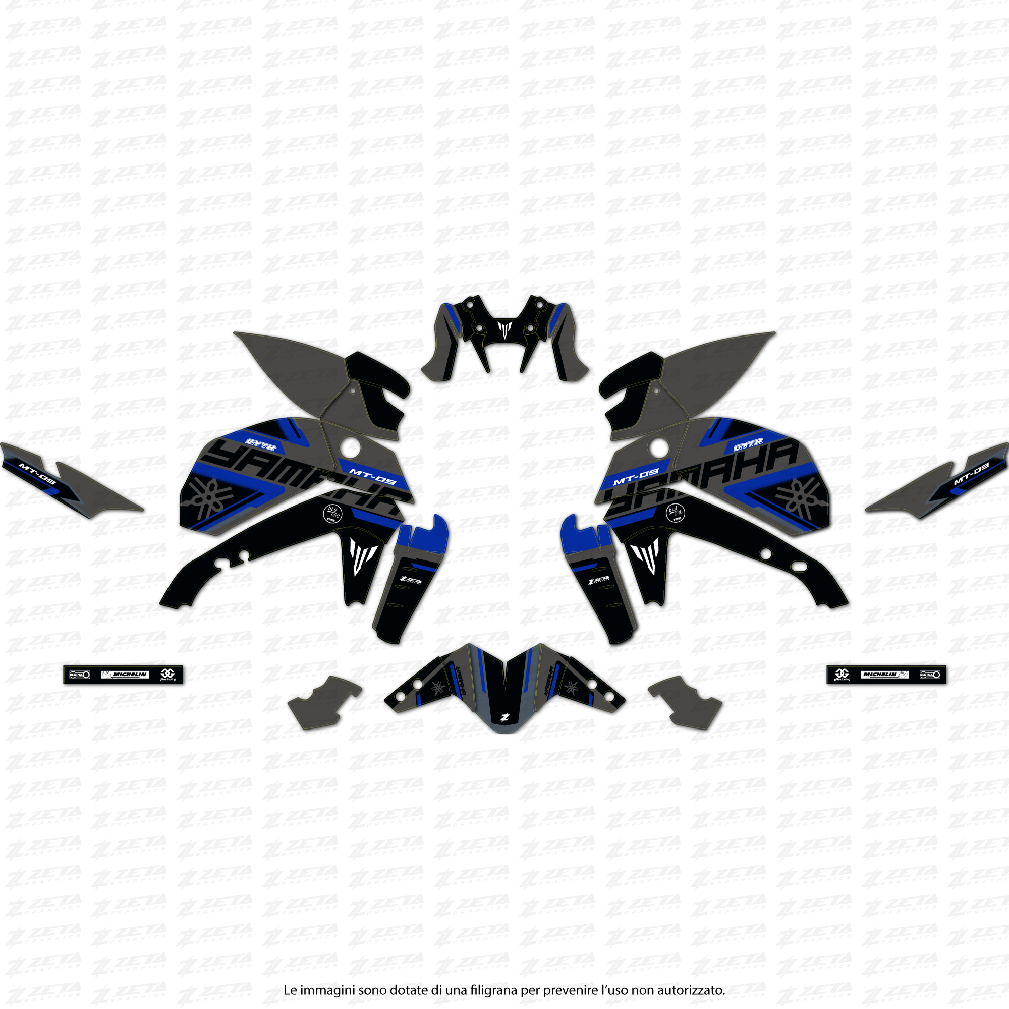 Semi Custom | Graphics Kit Yamaha MT-09 2021-2023