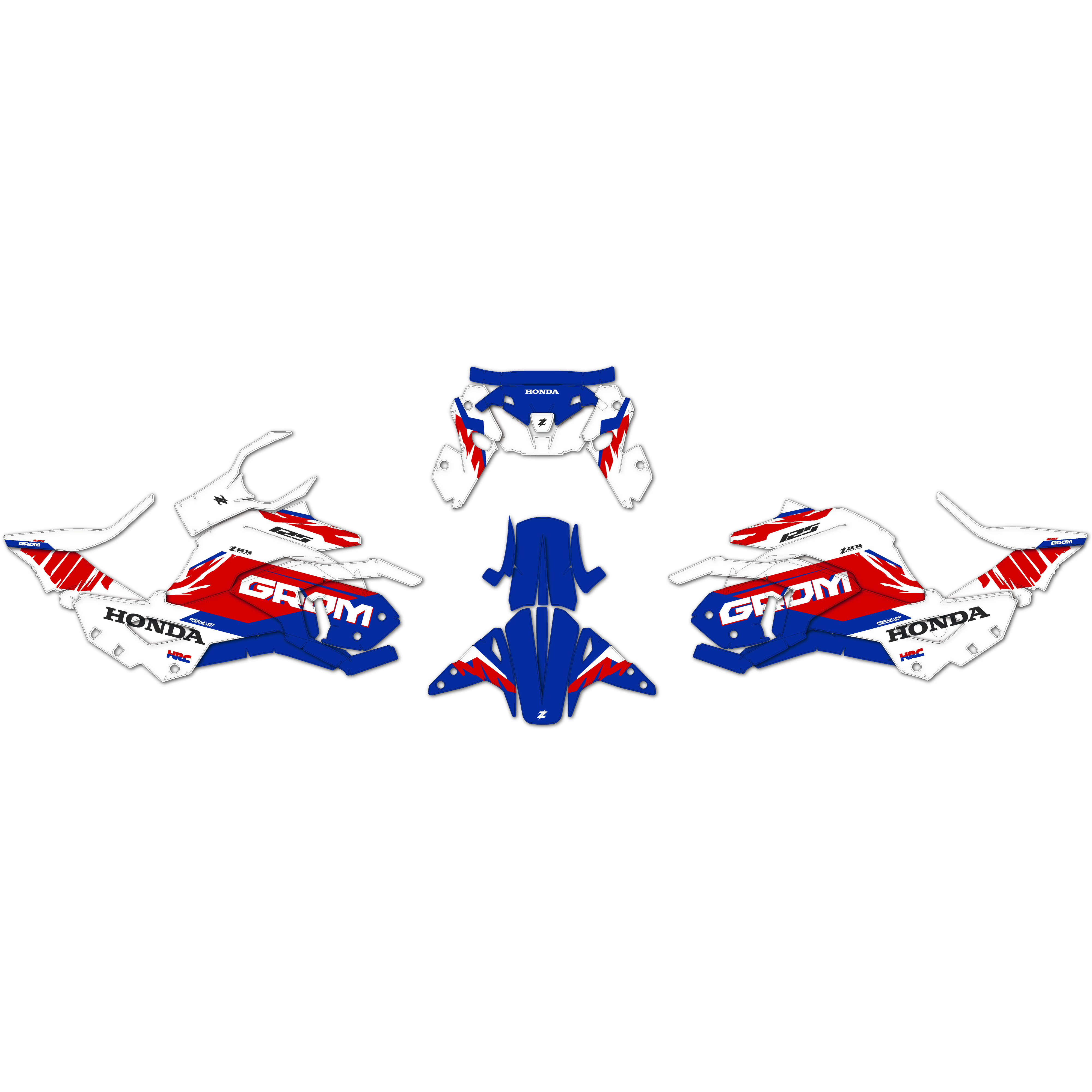Semi Personalizzata | Kit Grafiche Honda Grom 125 2017-2020