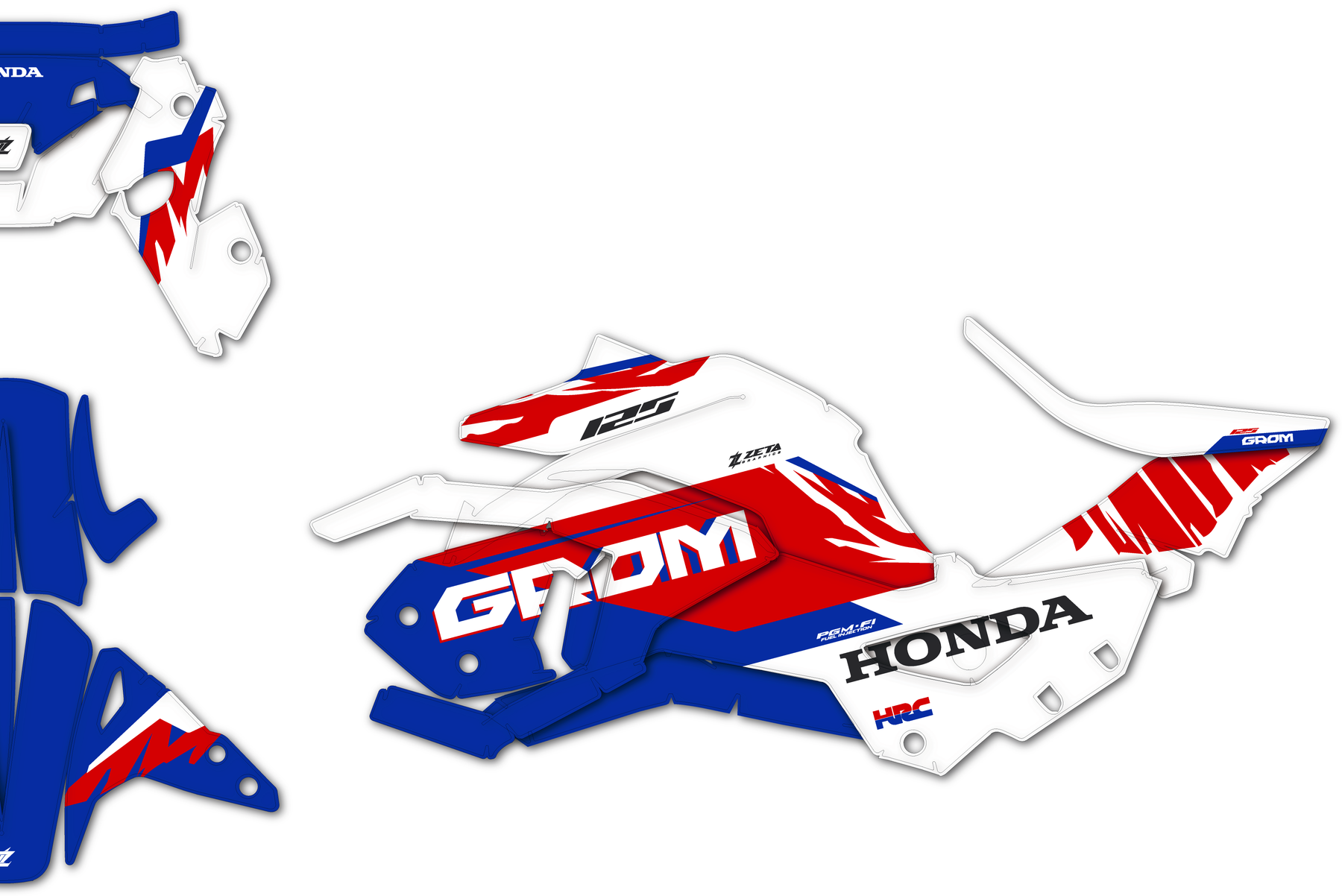 Semi Personalizzata | Kit Grafiche Honda Grom 125 2017-2020