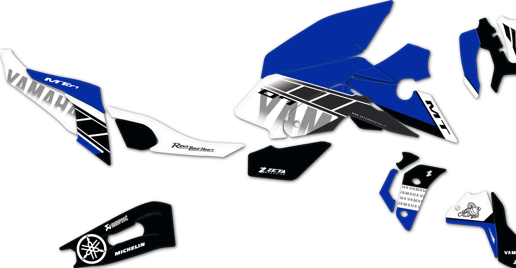 Semi Personalizzata | Kit Grafiche Yamaha MT-07 2021-2023